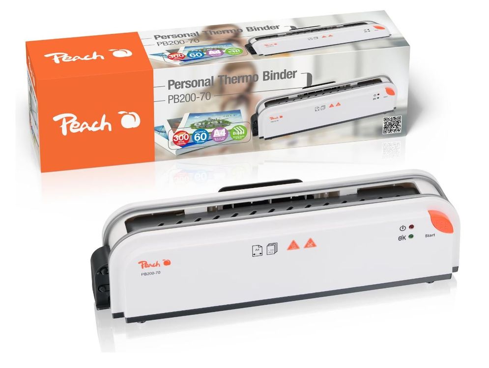 Peach PB200-70 mit 87 GBC Thermohüllen A4 Leinenbindung (Gebraucht) in Muttenz für CHF 65 – mit ...