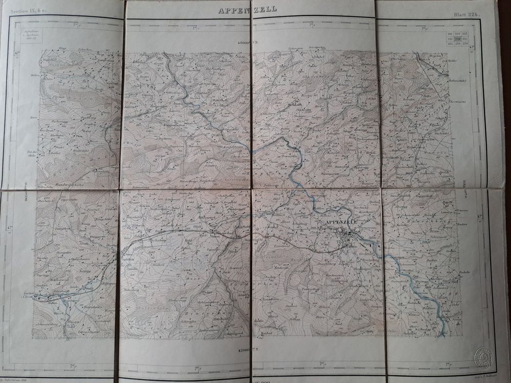 Antike Landkarte Appenzell 1881 | Kaufen auf Ricardo