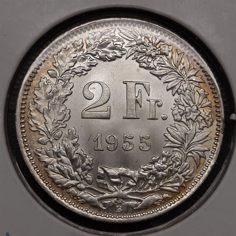 2 Franken 1955 unz-stgl (220.7) (Neu (gemäss Beschreibung)) in Pfäffikon ZH für CHF 15 – mit ...