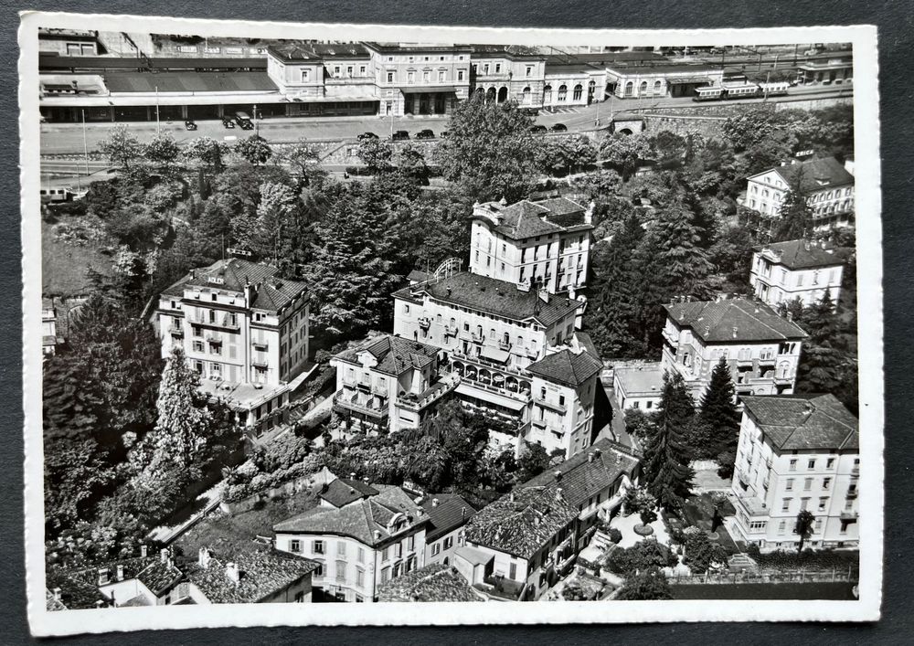 Lugano Bahnhof Statione/ Zug/ Swissair-Luftbild | Kaufen auf Ricardo