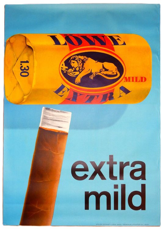 Plakat / Poster « Löwe Extra Mild - Cigarre » - 128 x 90.5cm | Kaufen ...