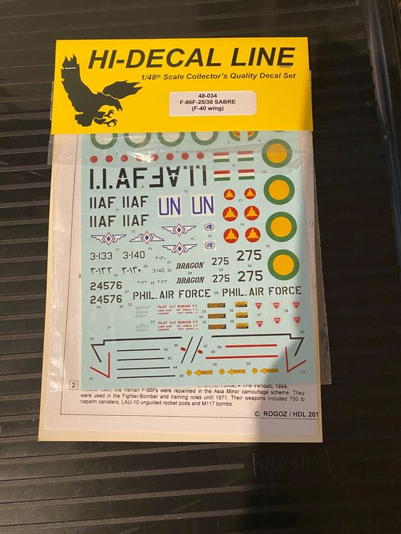 1/48 F-86F-25/30 SABRE F-40 WING DECALS | Kaufen auf Ricardo