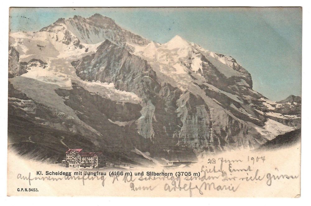 PK "Kleine Scheidegg mit Jungfrau und Silberhorn von 1904 | Kaufen auf ...