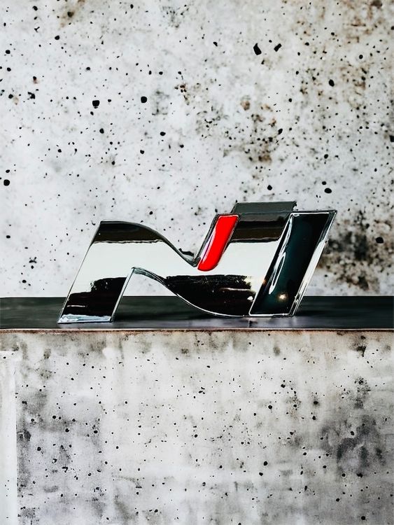 Hyundai N Emblem Schriftzug Logo aus Metall NEU Chrom (Neu und ...
