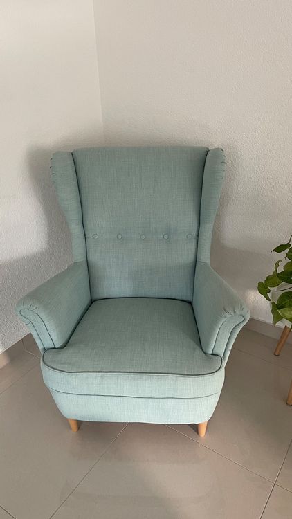 Ikea Sessel Strandmon Turkis