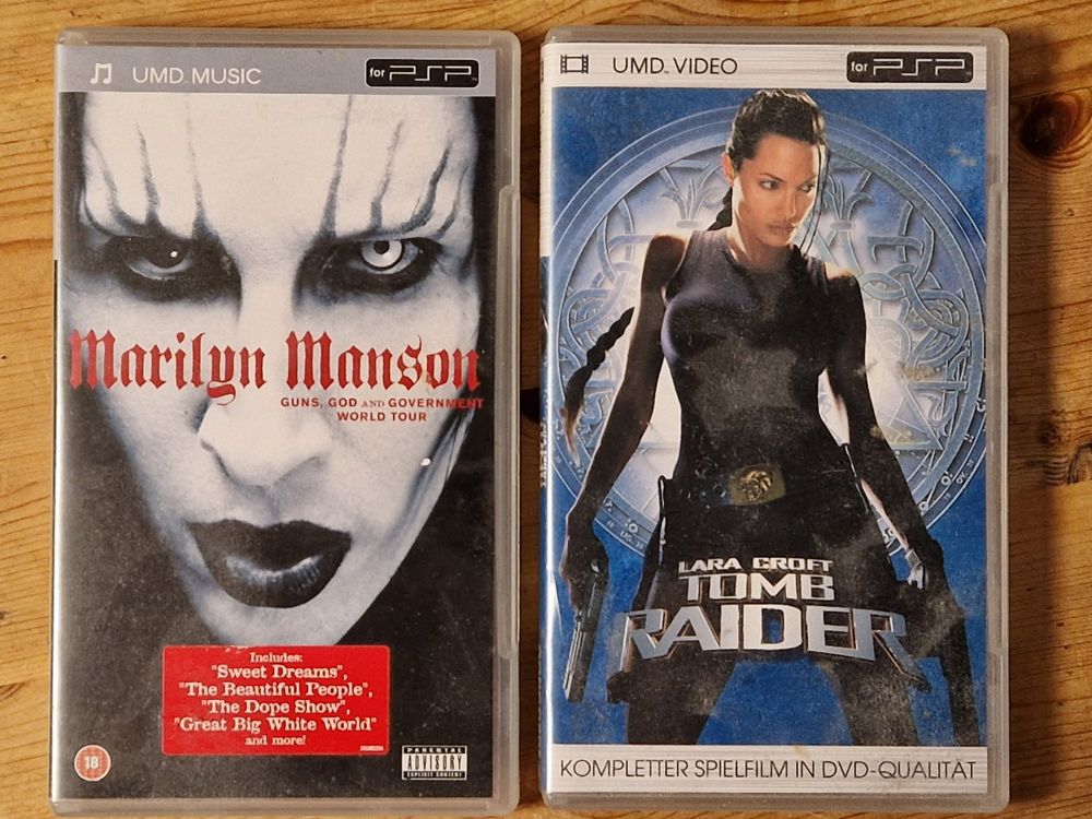 2 UMDs Film Lara Croft Tomb Raider + Marilyn Manson Video | Kaufen auf ...