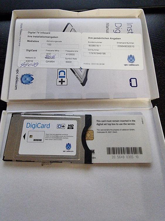 Digicard module ci+ upc | Kaufen auf Ricardo