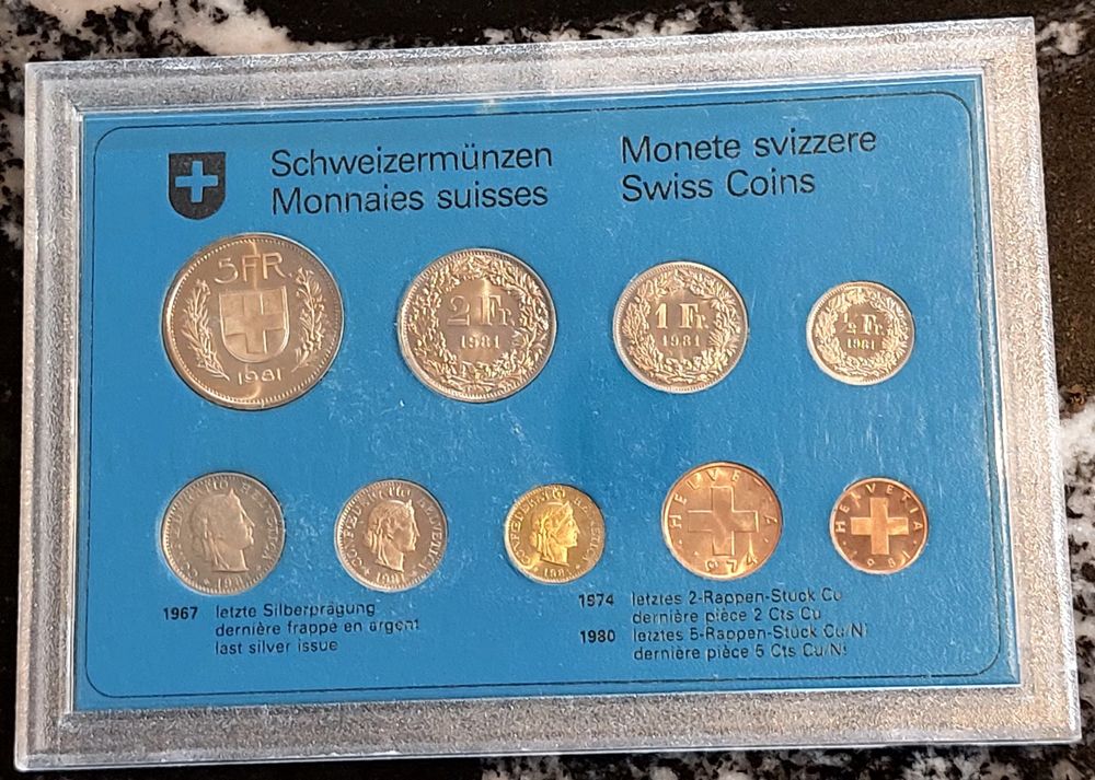 CH - Münzsatz 1981 stgl (Neu (gemäss Beschreibung)) in Arch für CHF 48 – mit Lieferung auf ...