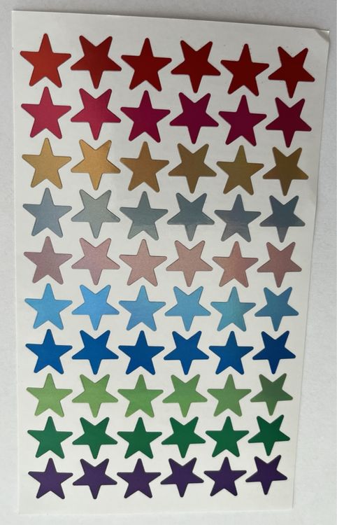 Bunte Sterne Sticker selbstklebend Basteln Scrapbooking Deko | Kaufen ...