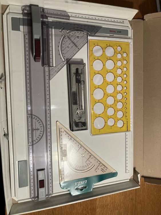 Zeichenplatte A3 Rothring, inkl. geodreieck & Zirkel (Gebraucht) in ...