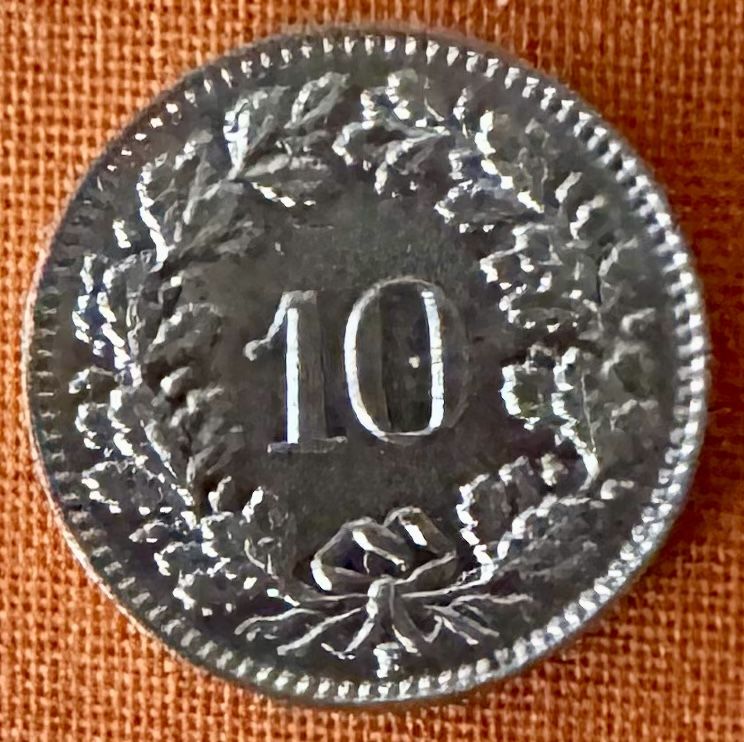 10 Rappen Jahrgang 1937, sehr gut erhalten, Top Sammlerstück (Gebraucht ...
