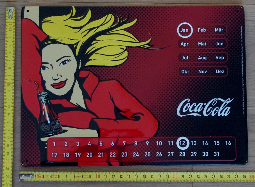 Coca-Cola Blechschild Kalender (18) (Neu (gemäss Beschreibung)) in ...