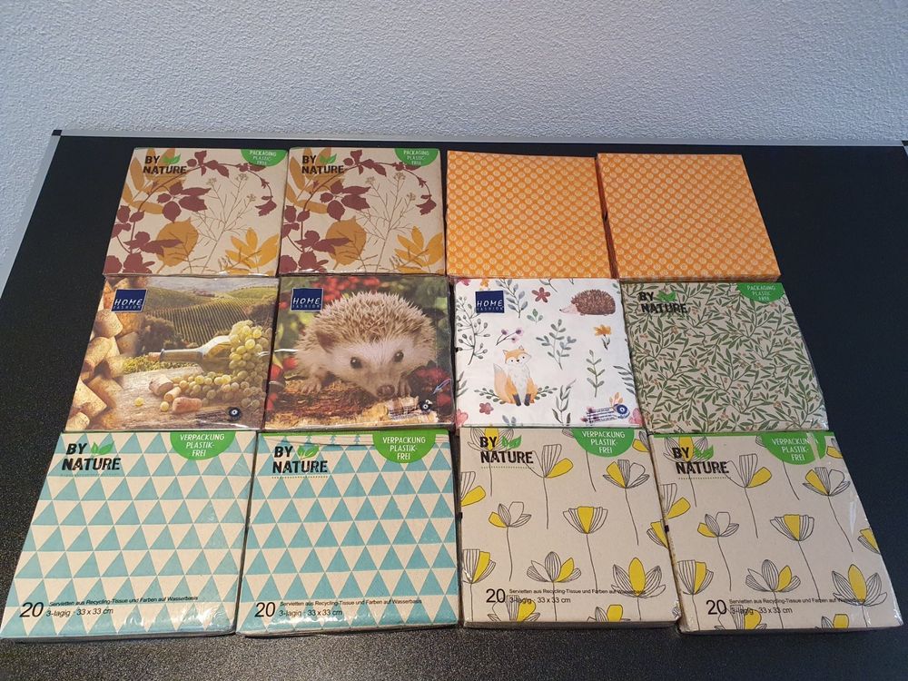 Servietten - 12 Packungen - 33cm x 33cm (Neu und originalverpackt) in ...