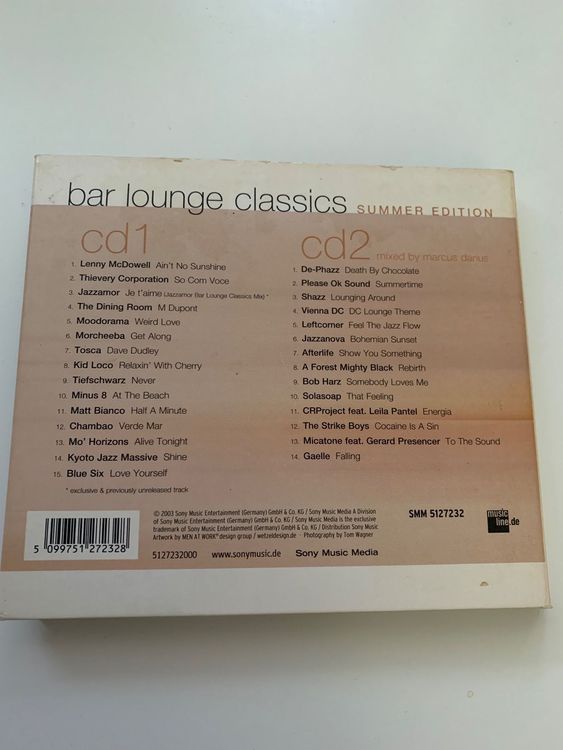 Bar Lounge Classics - Summer Edition (2xCD;Digipack) (Gebraucht) in Wil AG für CHF 3.5 – mit ...