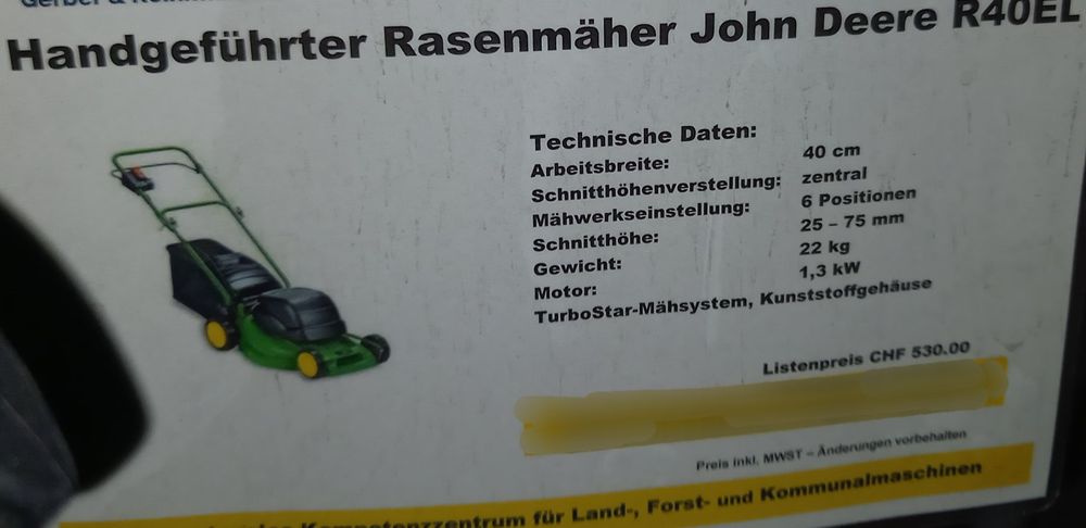 John Deere R40 EL《NEU》 (Neu (gemäss Beschreibung)) in Grenchen für CHF ...