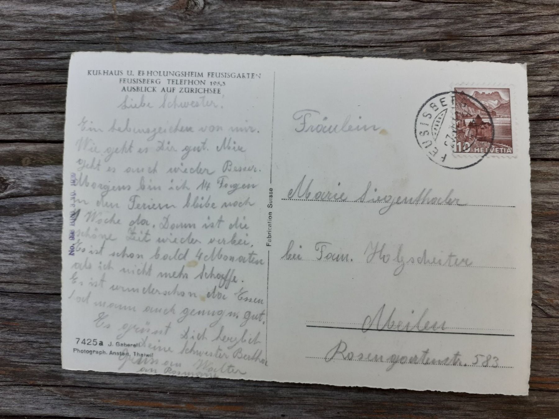 Feusisberg Feusisgarten Kurhaus Erholungsheim AK Schwyz (Gebraucht) in ...