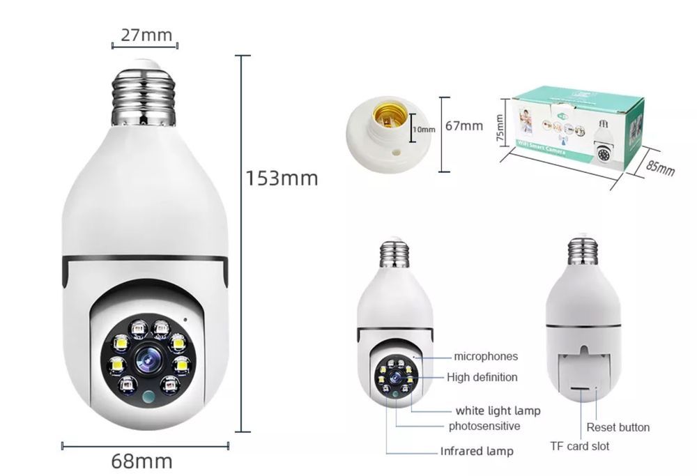 Caméra de surveillance sans fil, Wi-Fi 5G, 5MP (Neuf avec emballage d ...