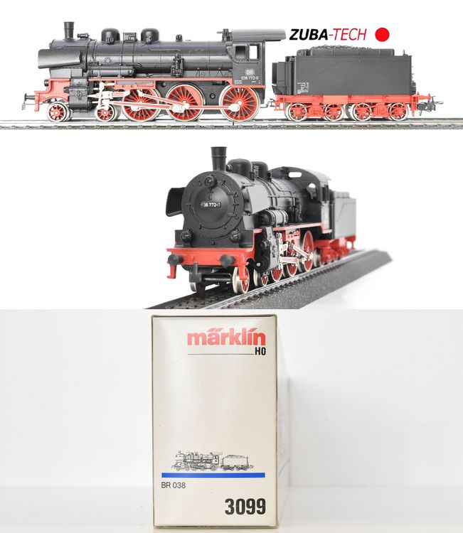 Märklin 3099 Dampflok BR 038 DB H0 WS mit OVP (Gebraucht) in St. Gallen für CHF 38 – mit ...