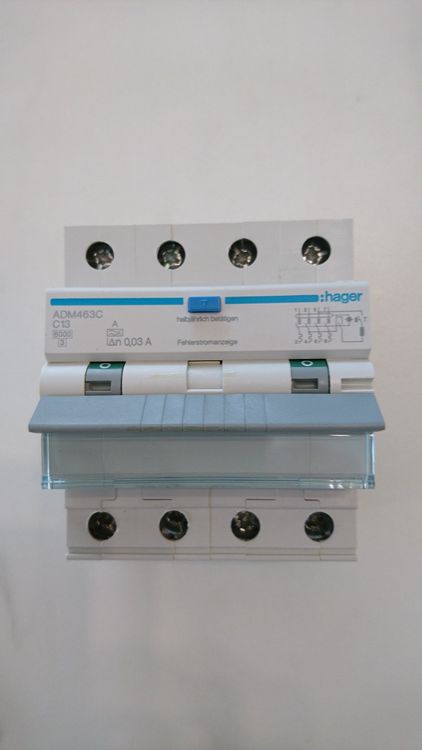 FI/LS-Schalter Hager ADM463C 4P C 13A 30mA A | Kaufen auf Ricardo