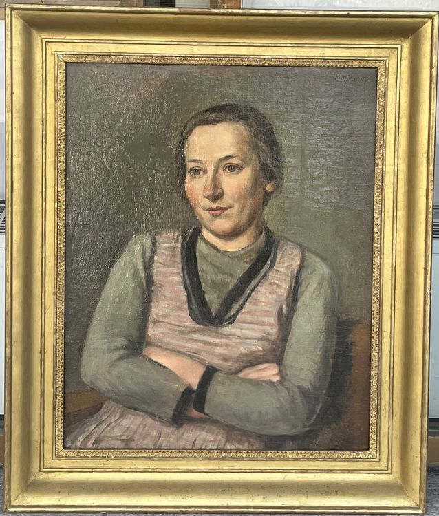Ernst Müller Göls (1902-2001) Grosse Dame Portrait Gemälde (Gebraucht) in Root für CHF 34 – nur ...