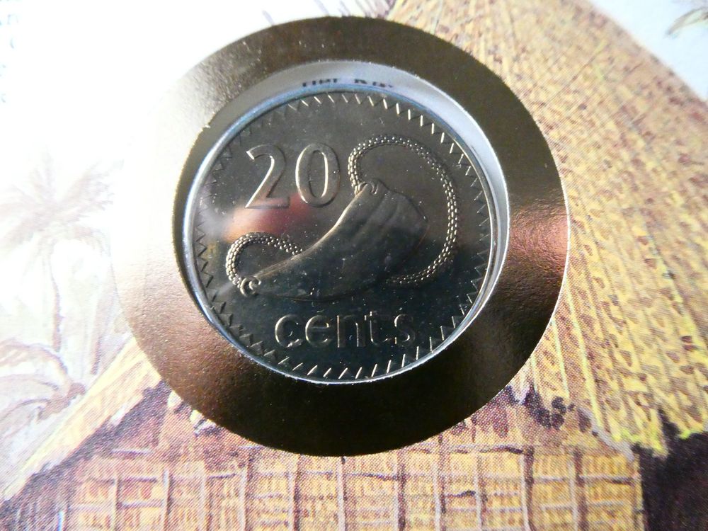 Fiji 1987, 20 Cents unzirkuliert - Münzbrief (Neu (gemäss Beschreibung)) in Hinterforst für CHF ...