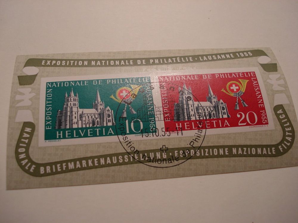 Block NABA Lausanne 1955, sauber o, mit Gummi, ohne Falz | Kaufen auf Ricardo