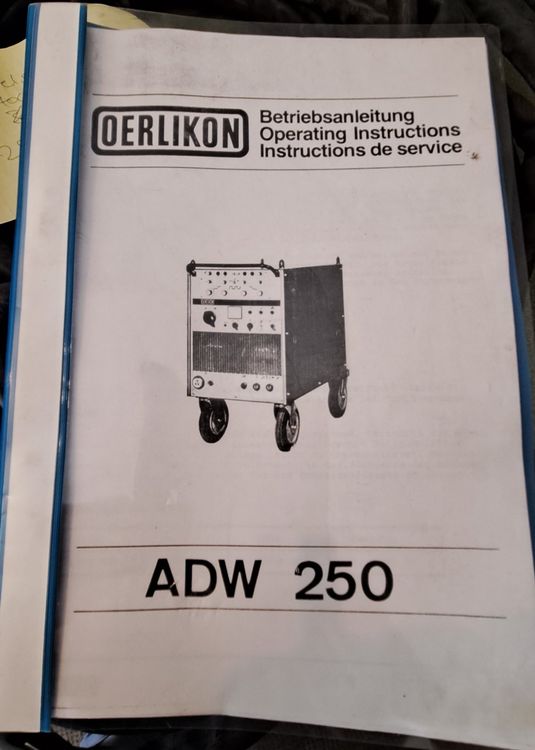 ADW 250 Schweissgerät & 2 Gasflaschen, Zubehör, BA & Ventil (Gebraucht ...