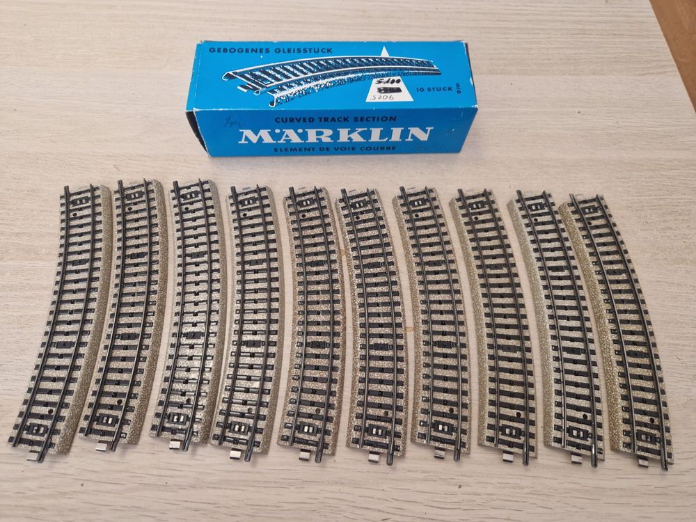 Märklin 10 x 5206 Gebogenes gleis M H0 OVP NEU (Neu und ...