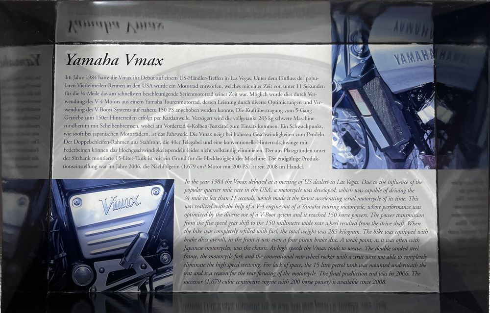 Vintage Minichamps 1:12 Yamaha Vmax 1993 blue 122167300 Ovp | Kaufen ...