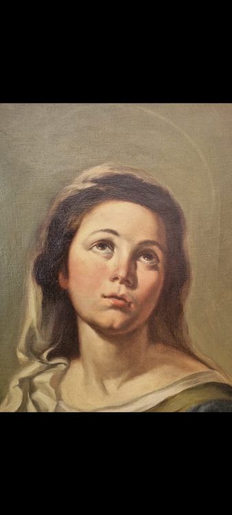 Heiliges gemalde, huile sur toile ancienne vers 1880 | Kaufen auf Ricardo