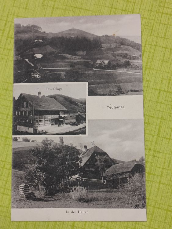 Alte PK Teufental - Postablage, In der Halten Gelaufen 1915 (Gebraucht ...