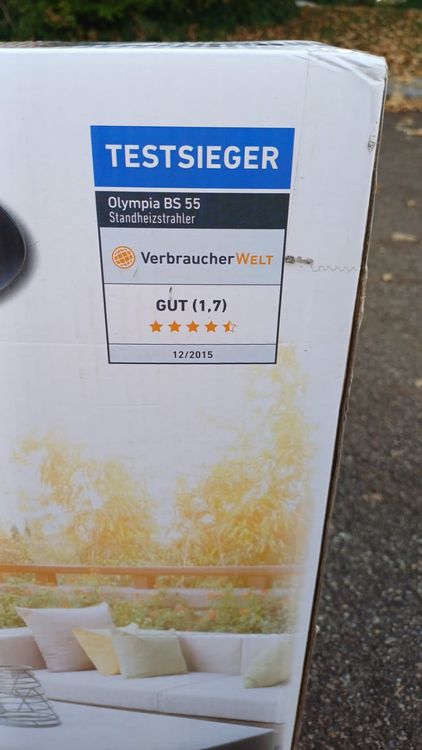 Terrassen-Stand-Heiz-Strahler Olympia BS 55 In Kartonschacht | Kaufen ...