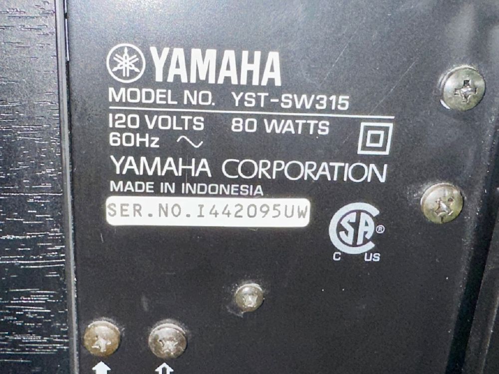 Subwoofer Yamaha YST-SW315 120 Volt | Acheter sur Ricardo