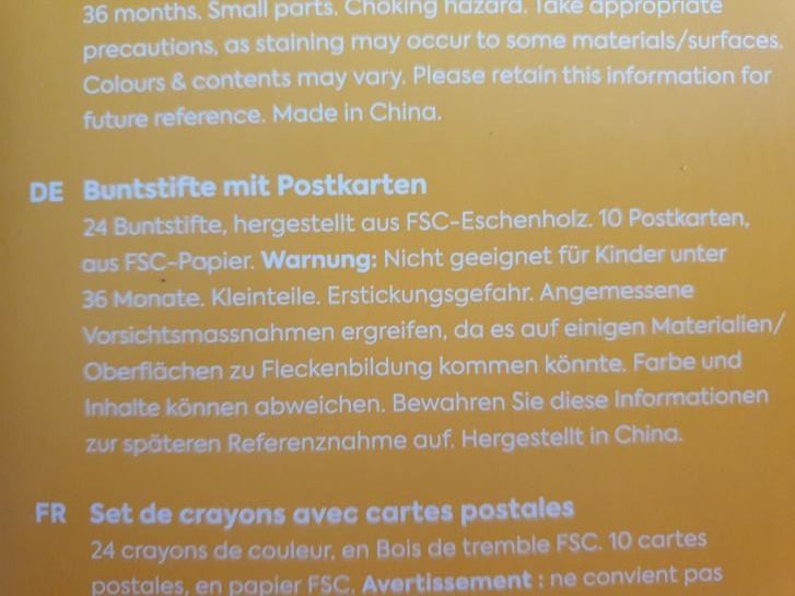 24 Farbstifte in Box -10 Postkarten zum ausmalen - NEU (Neu und ...