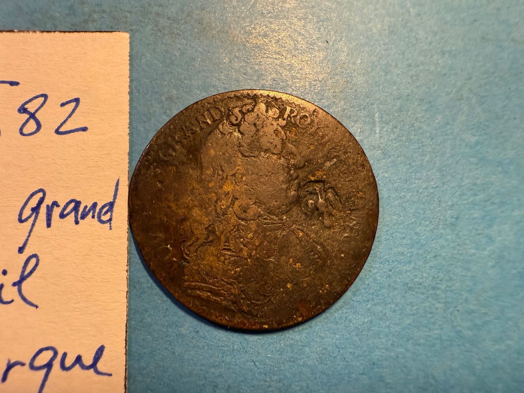 FRANCE : JETON 1682 - Louis le Grand avec contre marque (D'occasion) à ...