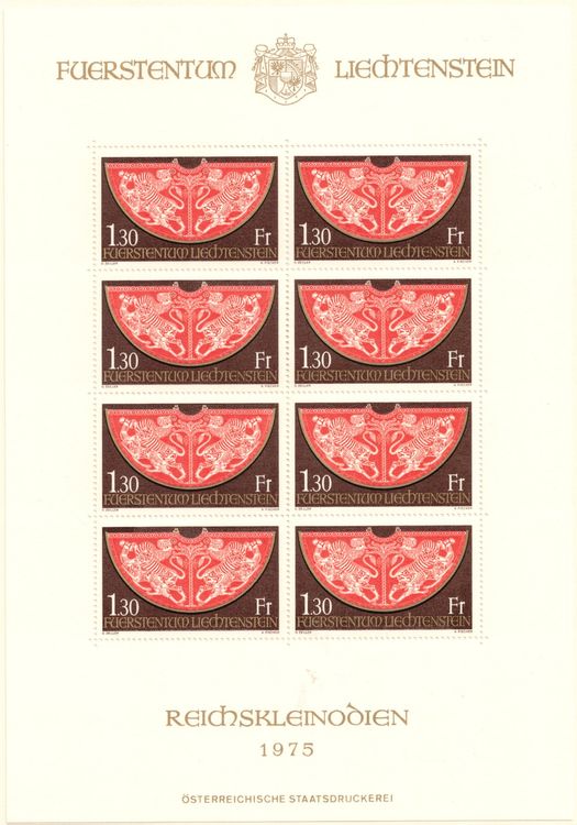 Kleinbogen Reichskleinodien II 1975 postfrisch (Neu (gemäss Beschreibung)) in Mellingen für CHF ...