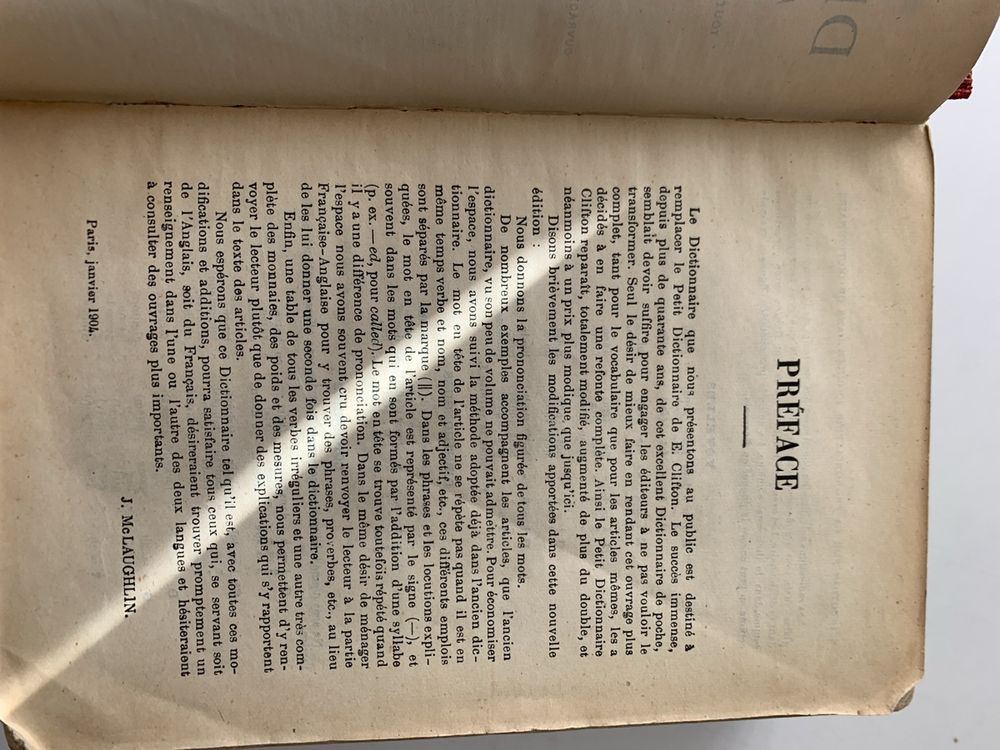 Dictionnaire Anglais-Français Garnier 1904 Clifton McLaughli (Gebraucht ...