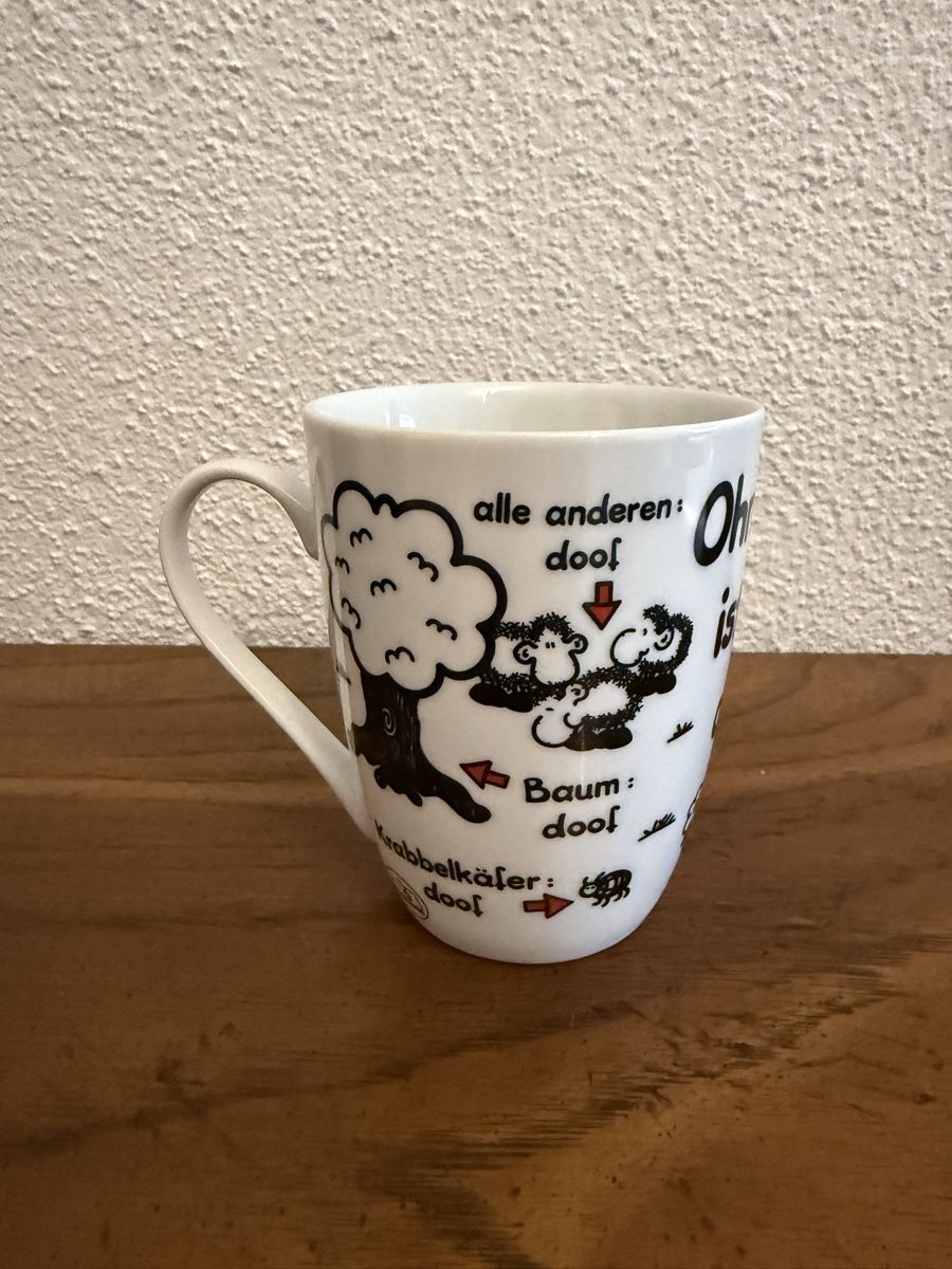 Neuwertige Sheepworld Tasse Ohne dich ist alles doof (Gebraucht) in ...