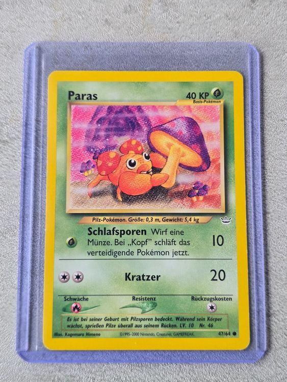 🇩🇪 Pokemon 》Neo Revelation 》Paras 47/64 (Gebraucht) in Niederbipp für ...
