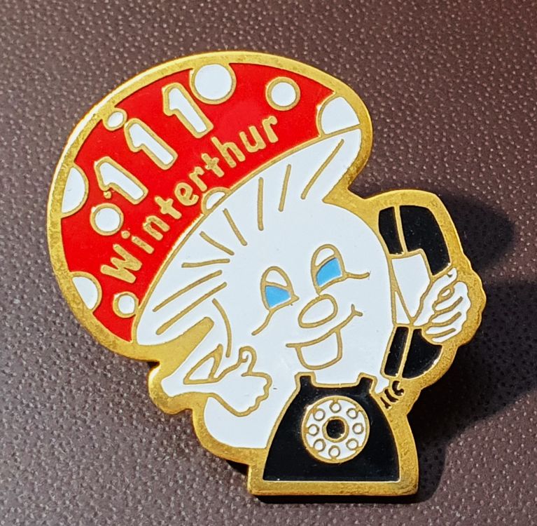 S375 - Pin Telecom Winterthur Tel: Nr. 111 / Pilz | Acheter sur Ricardo