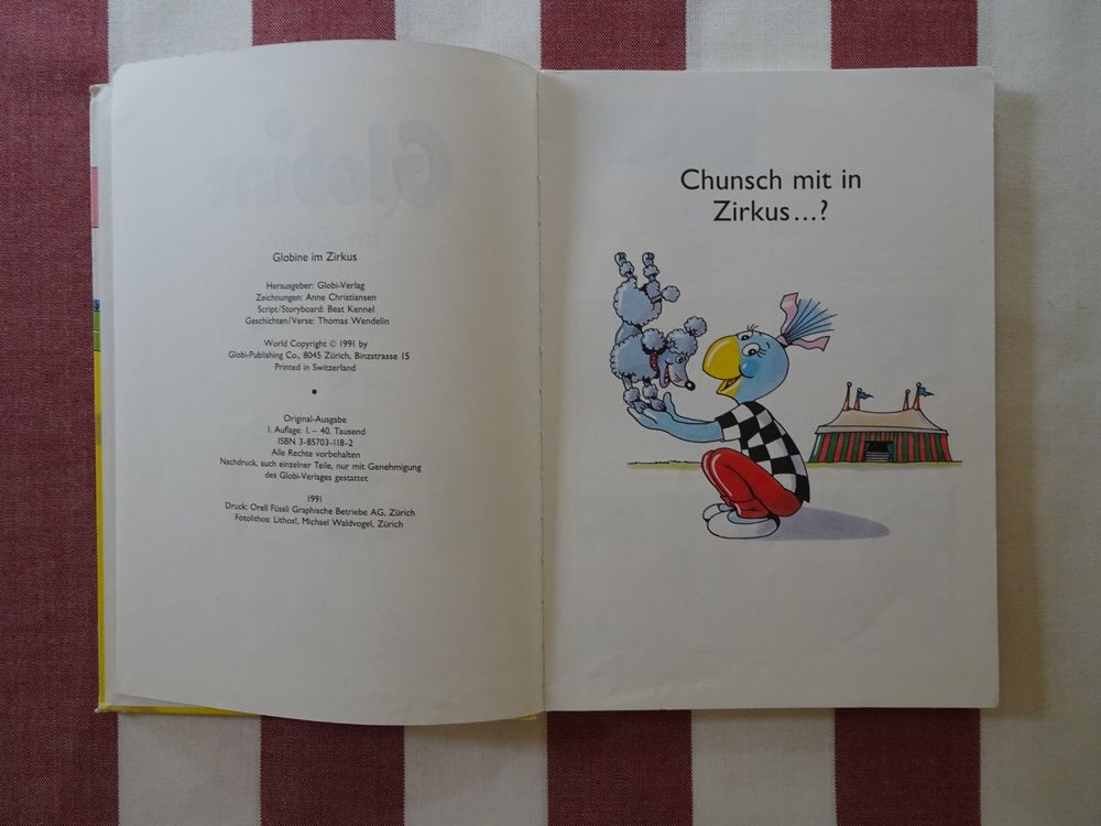 Globine im Zirkus - 1. Auflage 1991 - unbemalt - G279 (Gebraucht) in Küssnacht am Rigi für CHF ...