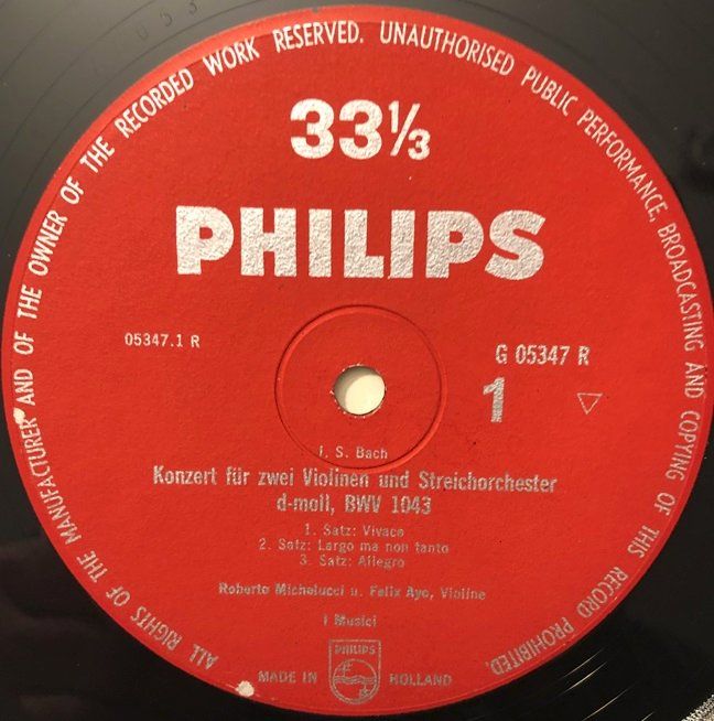Bach – Violinkonzert / Klavierkonzert (10''-LP) (Gebraucht) in ...