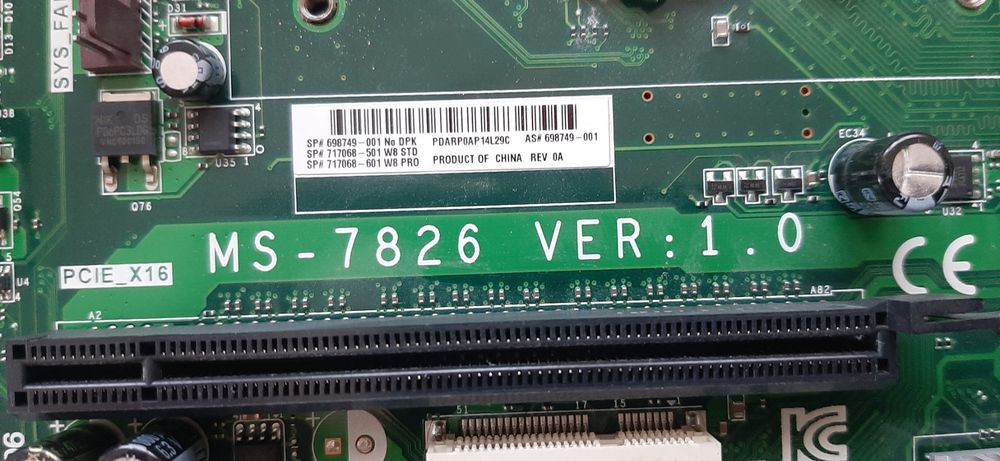 HP Motherboard MS-7826 Intel LGA1150 Defekt für Bastler (Defekt) in ...