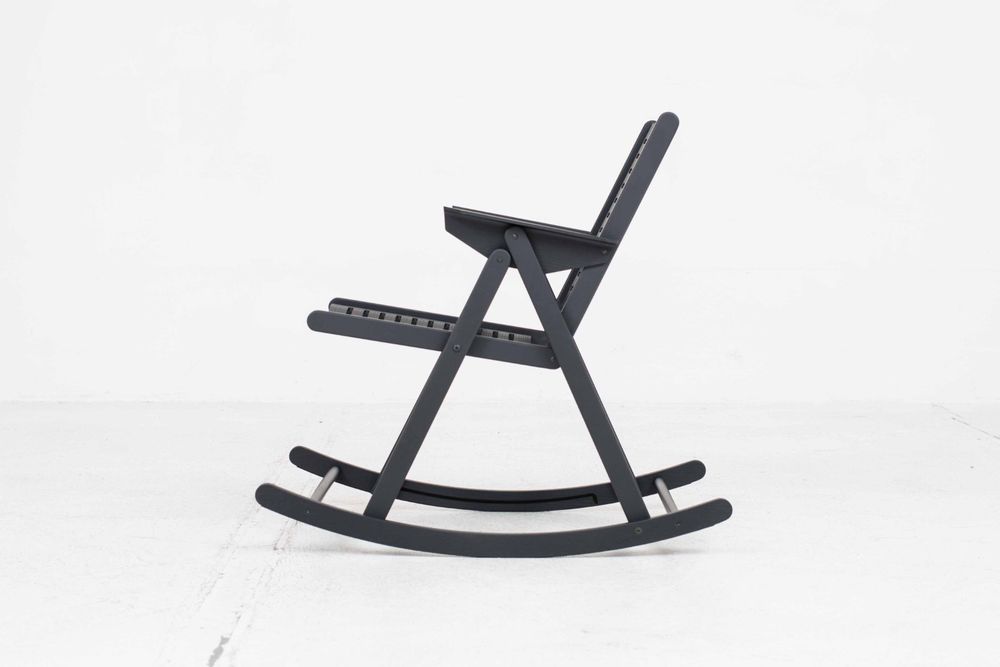 Rex Kralj Rex Rocking Chair, Niko Kralj - Eiche Schwarz NEU (Neu und ...