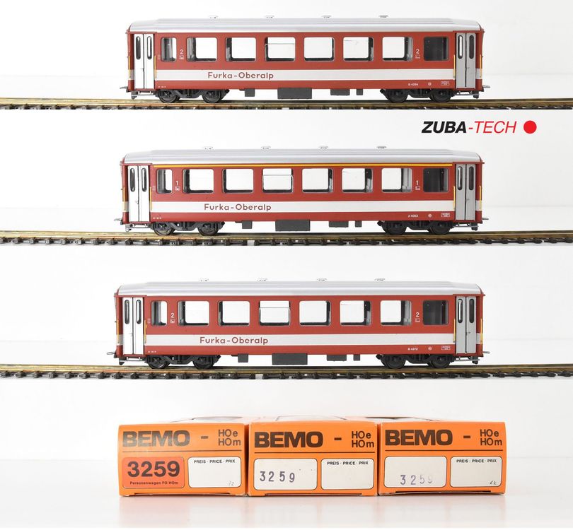 3x Bemo Personenwagen der F0 H0m GS mit OVP | Kaufen auf Ricardo
