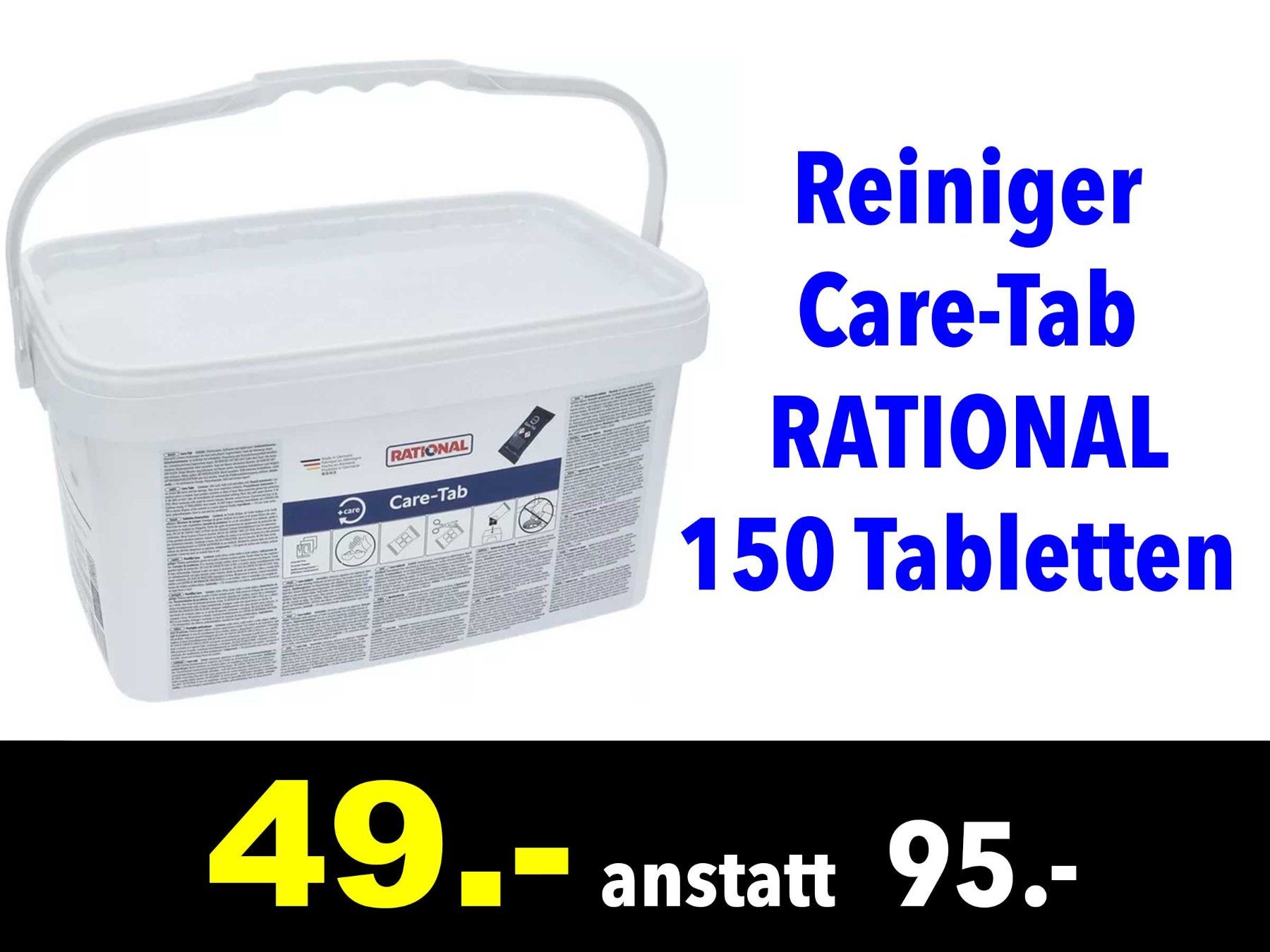 🔴 Reiniger Care-Tab RATIONAL 150 Tabletten /087B (Neu und ...