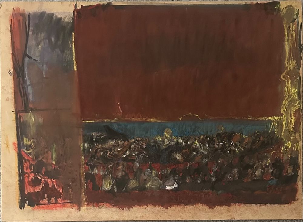 Abstrakte Theater Gemälde Unl.Sign | Kaufen auf Ricardo