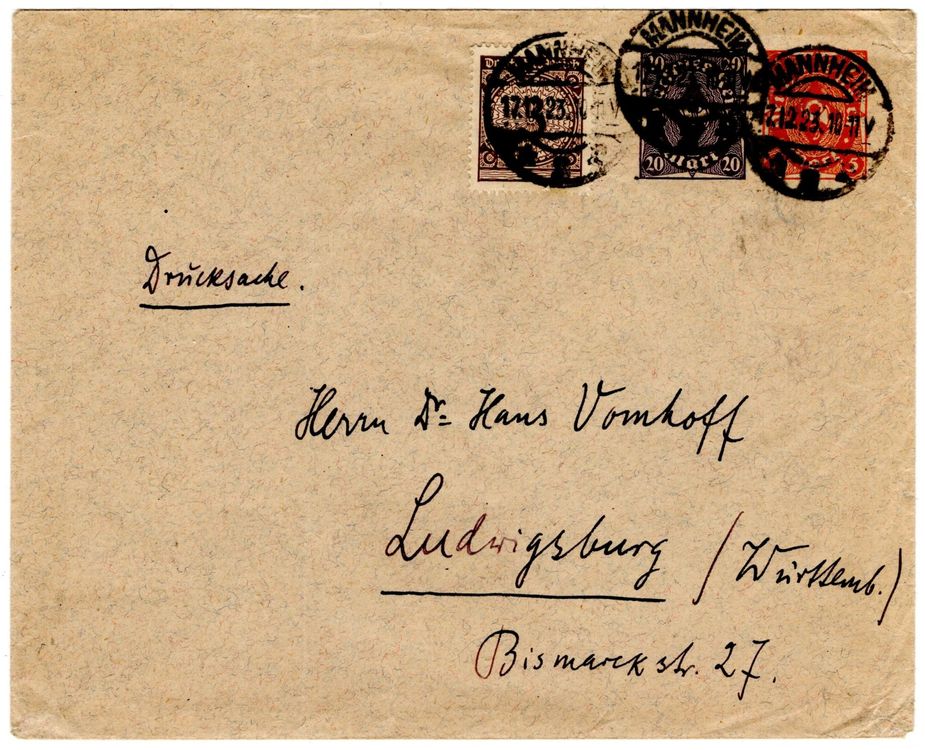 DR Dezemberbrief - Drucksache von MANNHEIM nach LUDWIGSBURG (Gebraucht ...