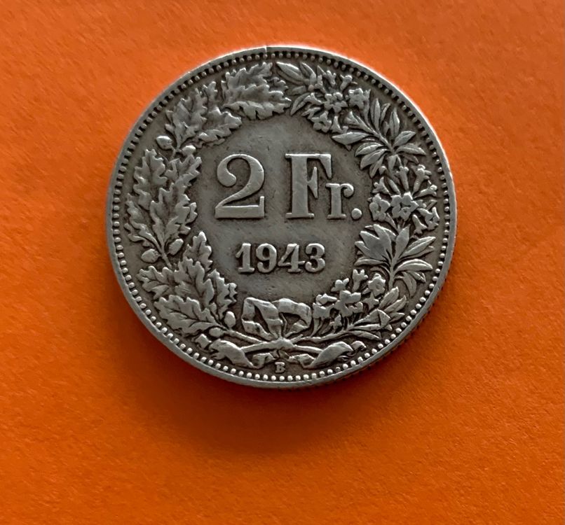 2 Franken Silbermünze Jahrgang 1943 | Kaufen auf Ricardo