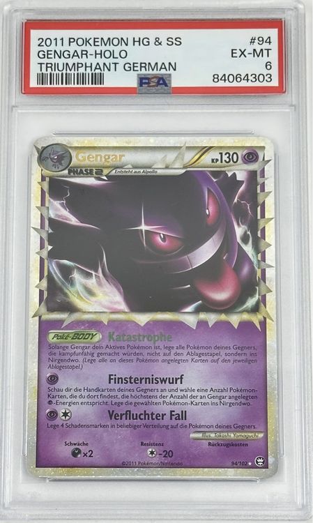 Pokemon 2011 HG & SS GENGAR-HOLO TRIUMPHANT - PSA 6 | Kaufen auf Ricardo